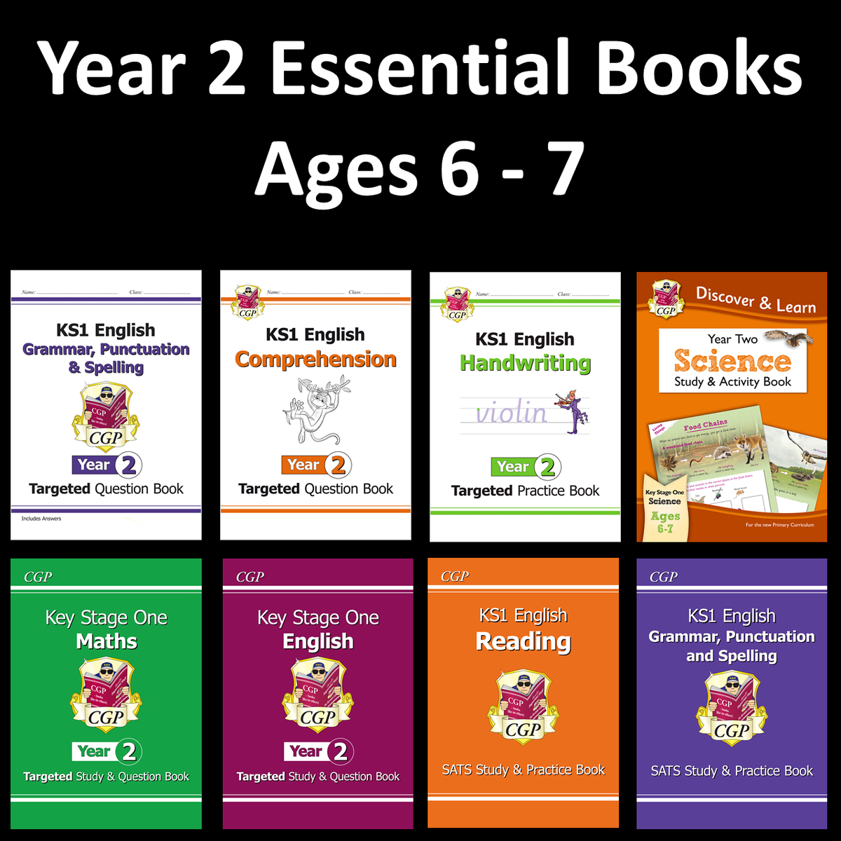 Year 2 Age 6-7 Maths English Science Writing Workbooks With Answer ...