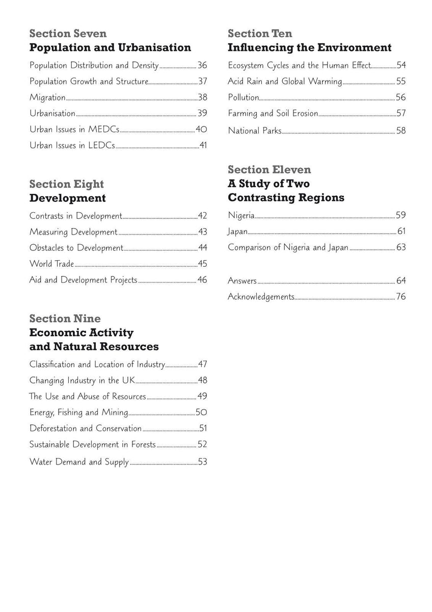 New KS3 Years 7-9 Geography Workbook with Answers Key Stages 3 Cgp 202 ...