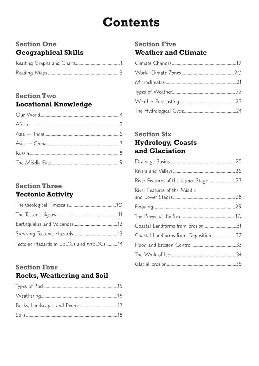 New KS3 Years 7-9 Geography Revision & Workbook with Answers Key Stage ...